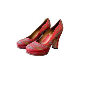 John Fluevog | Shoes | John Fluevog Tan Red Leather Stained Glass Meera ...